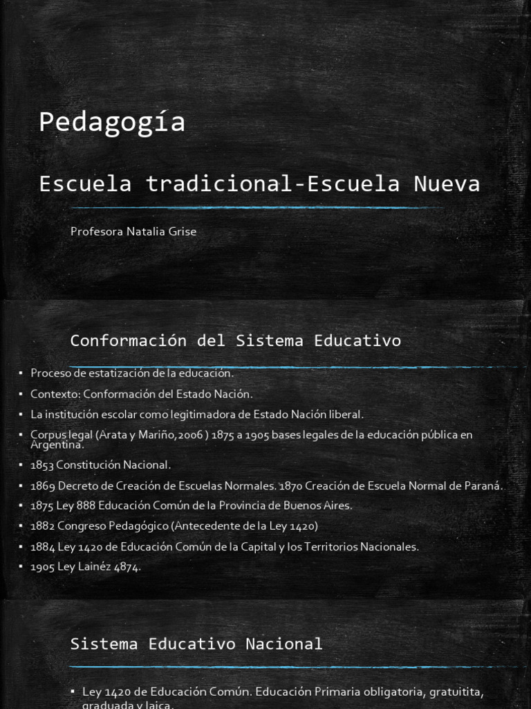 Escuela Tradicional y Escuela Nueva | PDF