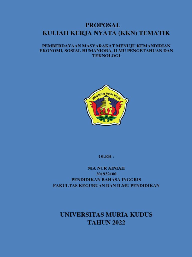 Nia Nur Ainiah Pbi Proposal KKN Tematik | PDF
