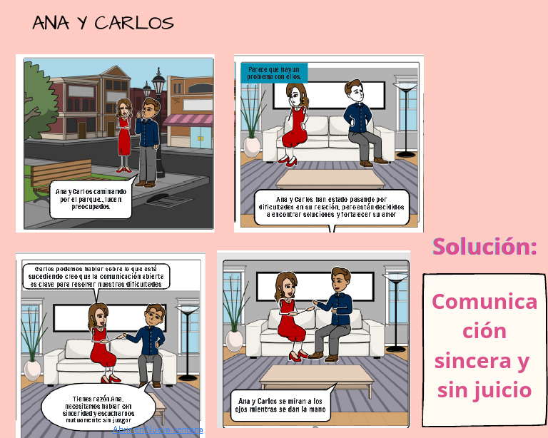 Cómic Amor para Pareja Ilustrado Rosa Rojo Amarillo | PDF