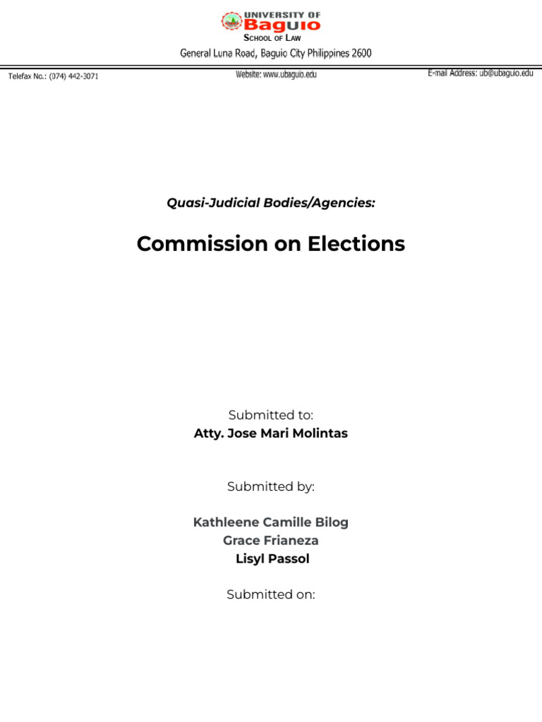 Independence of the Commission on Elections | PDF | Commission On ...