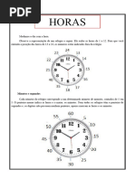 Atividades com Relógios de Ponteiros | PDF