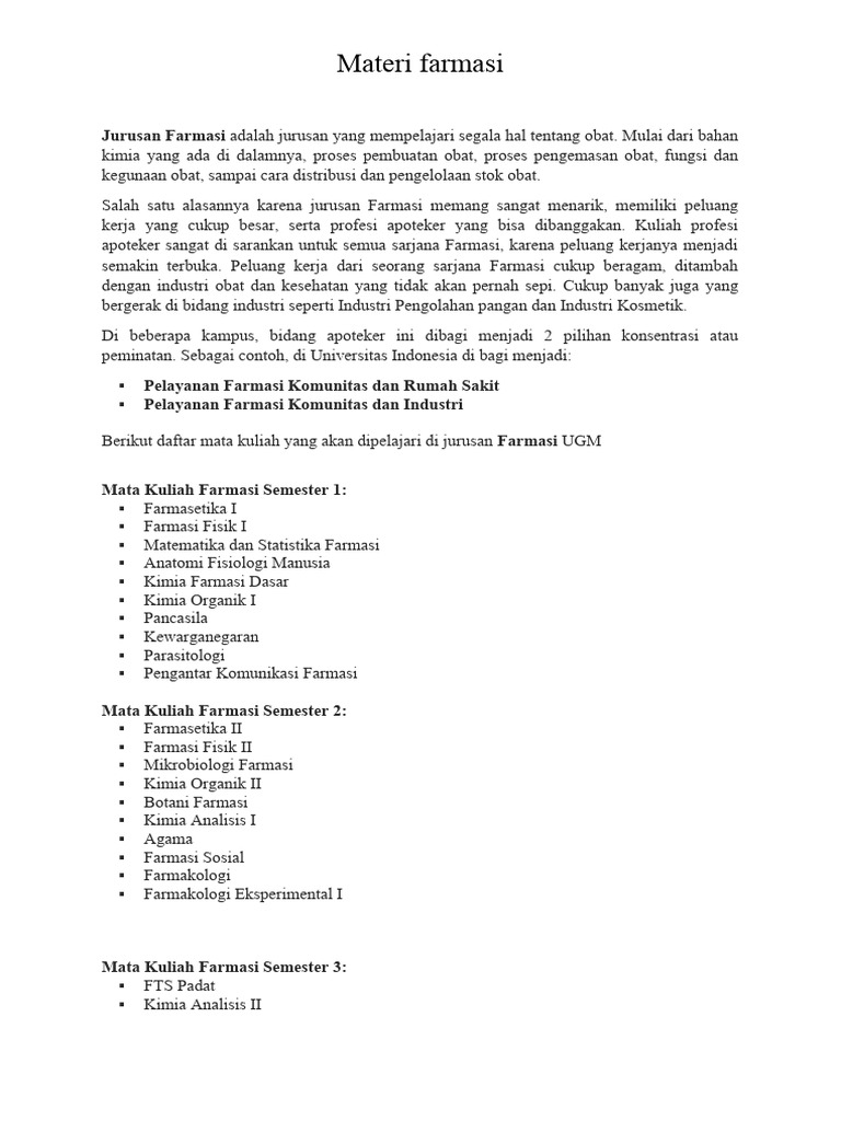 Materi Farmasi | PDF