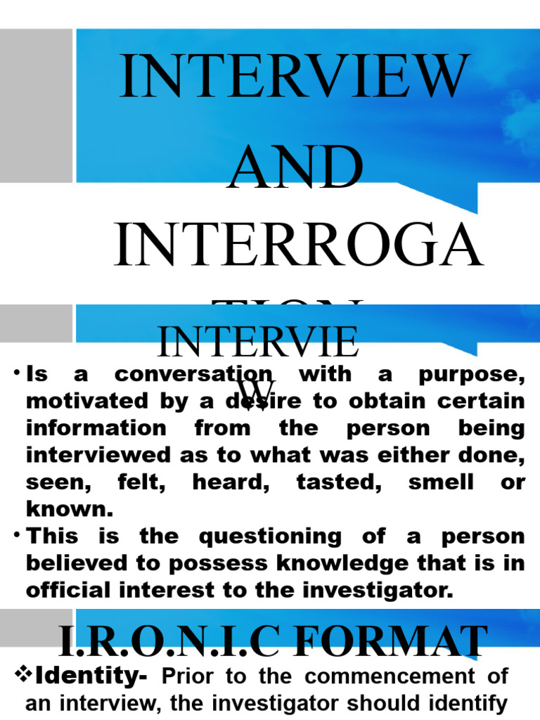 Iinterview Interrogation and Intelligence | PDF | Covert Operation | Espionage