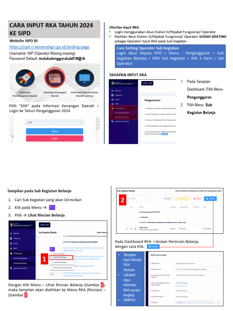 Cara Input RKA 2024 | PDF