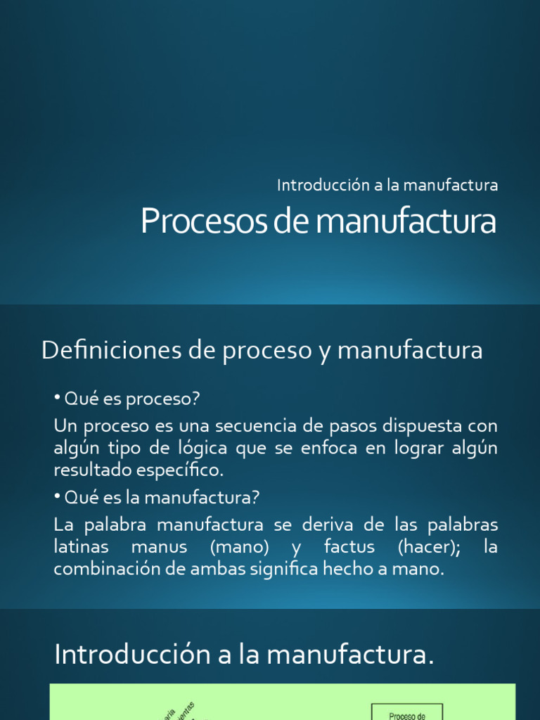 Procesos de Manufactura 1 | PDF