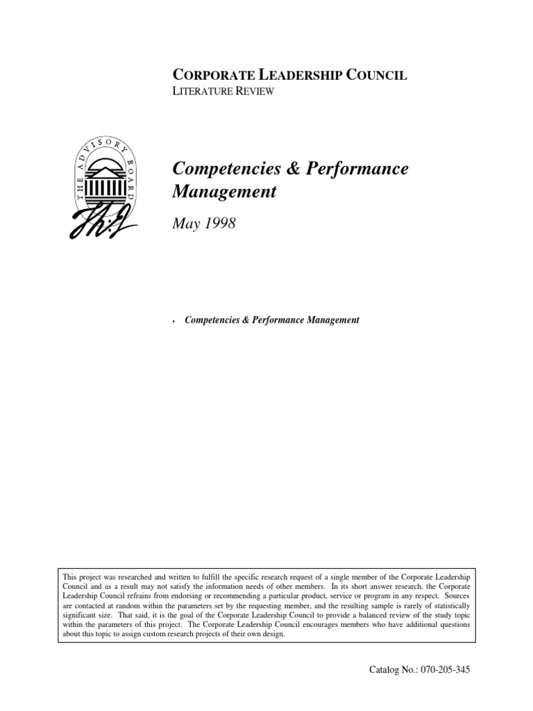 Competencies and Performance | PDF | Sales | Performance Appraisal