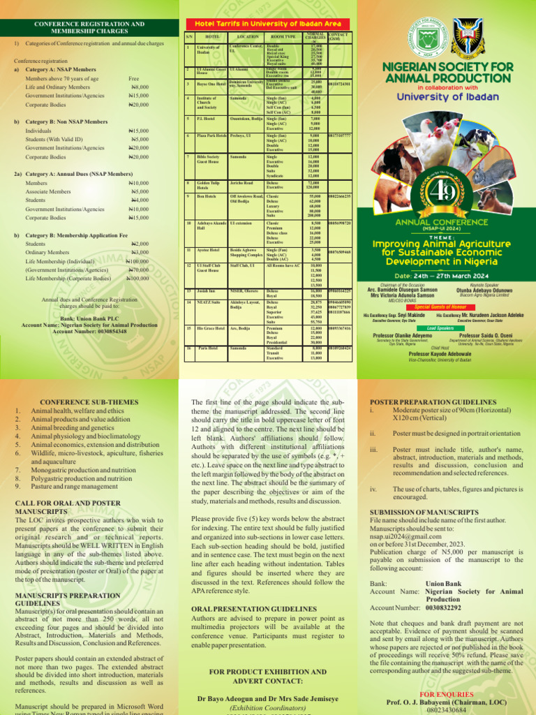 NIGERIAN SOCIETY For ANIMAL PRODUCTION-1 | PDF | Abstract (Summary)