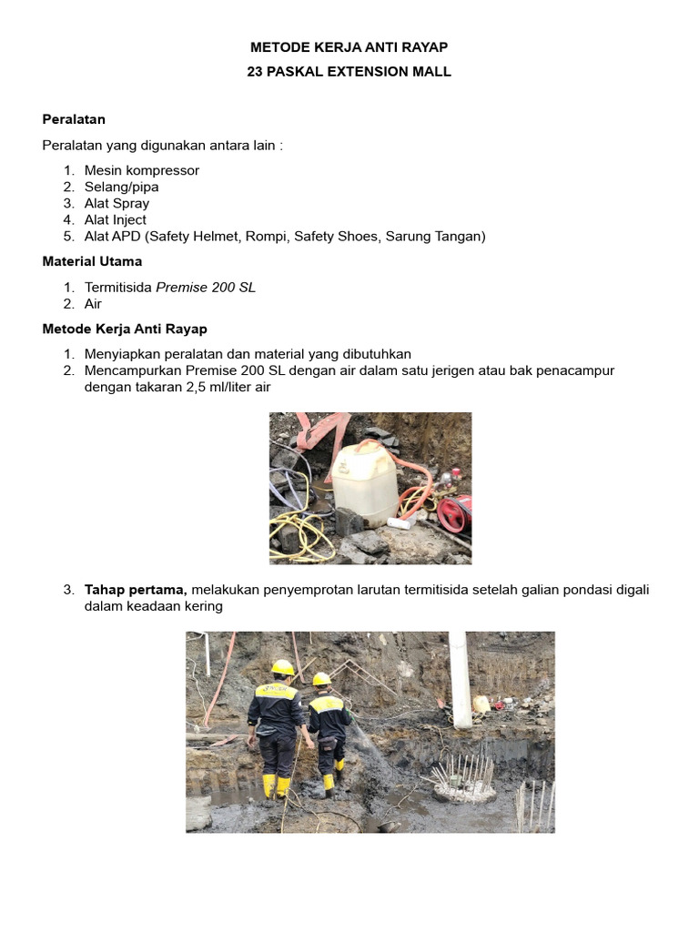 16-Metode Kerja Anti Rayap | PDF
