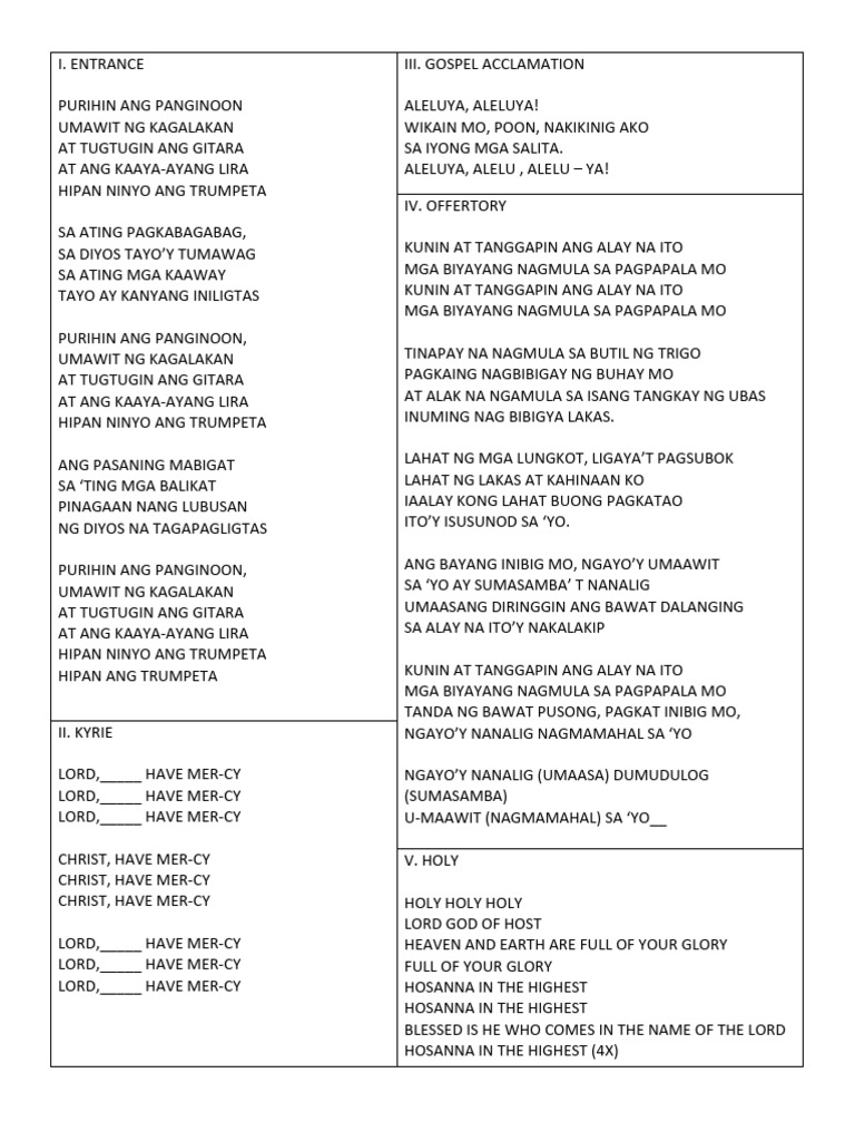 Mass Nov 15 2023 | PDF