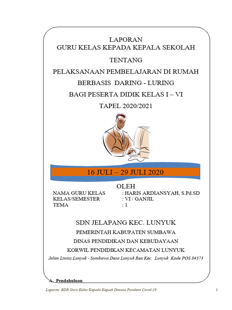 Laporan Pelaksanaan BDR Guru | PDF