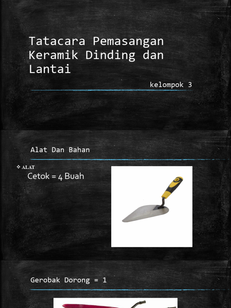 Tatacara Pemasangan Keramik Lantai Dan Dinding | PDF