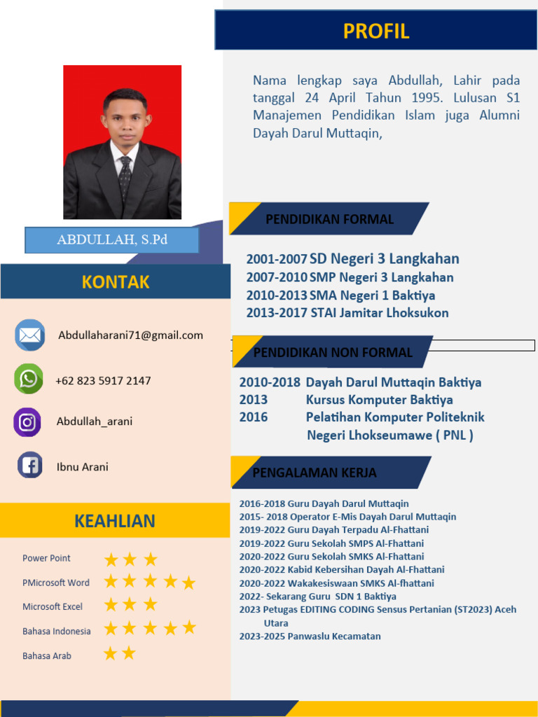 Contoh CV 1 | PDF