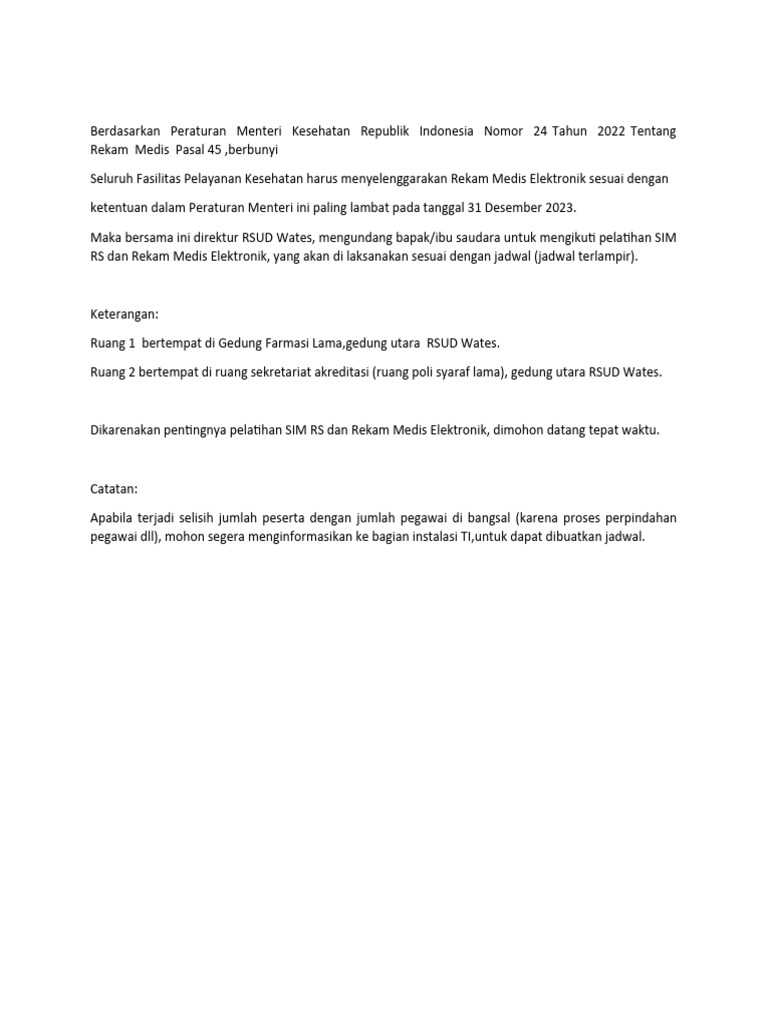 Berdasarkan Peraturan Menteri Kesehatan Republik Indonesia Nomor 24 ...