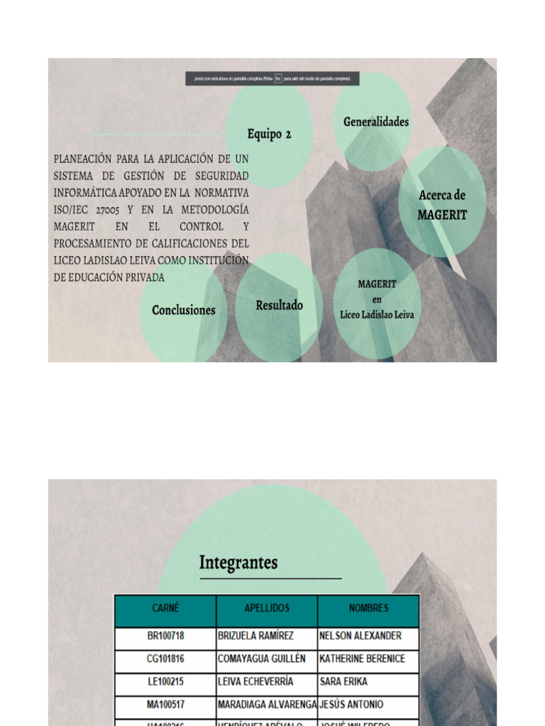 Aplicación Sgsi Normativa Iso-Iec 27005 y Magerit - Control y ...