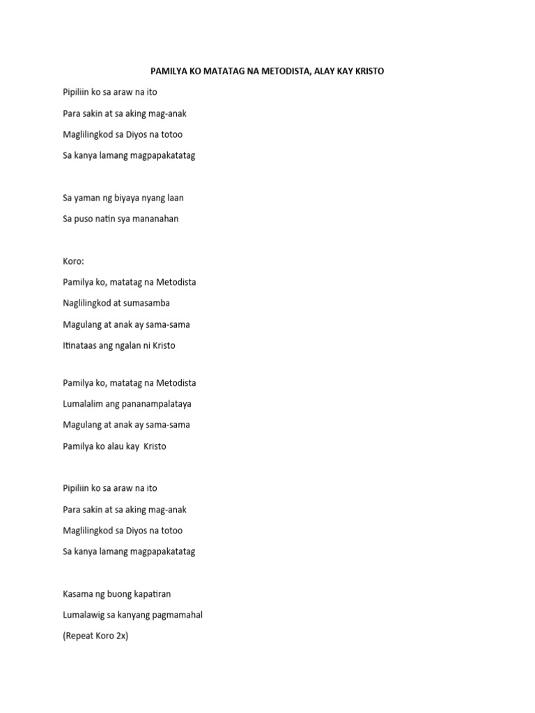 Pamilya Ko Mata-Wps Office | PDF