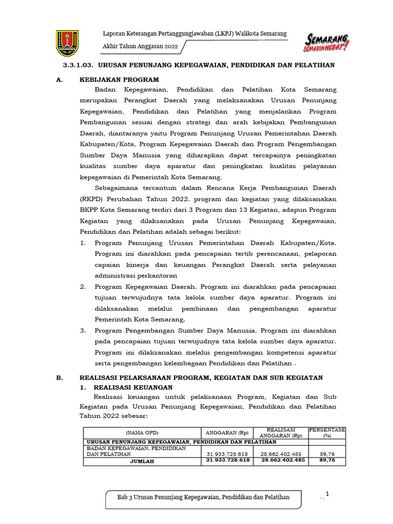 Format A (Pelaksanaan Kegiatan) - LKPJ A.T.A 2022 Rev 21 Feb 23 | PDF