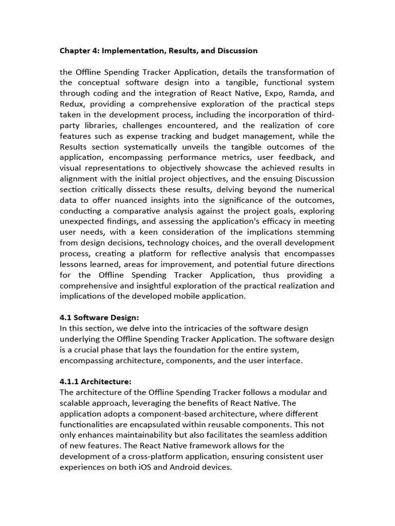 Chapter 4 Project | PDF | Usability | User Interface