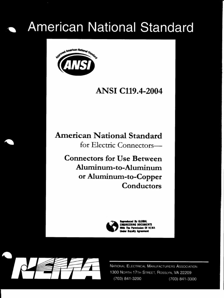 ANSI C119-4-2004 | Electrical Conductor | Electrical Connector