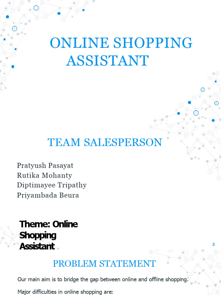 Online Shopping Assistant | PDF | Networking | Internet & Web