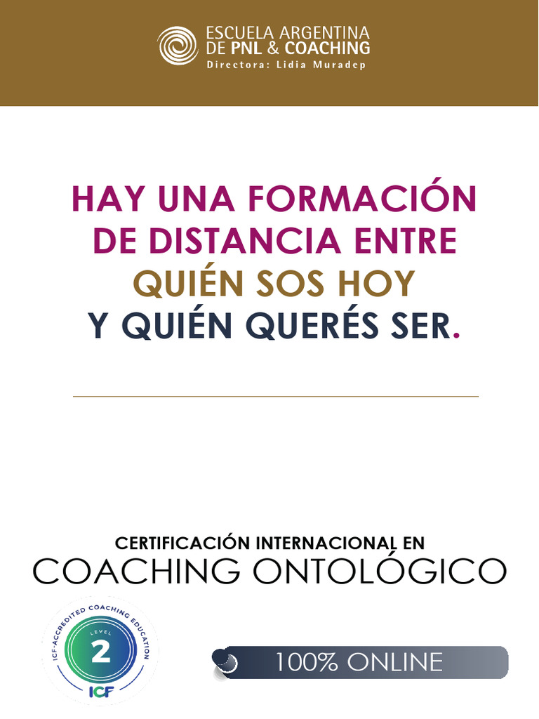 Certificación en Coaching Ontológico Online | PDF | Aprendizaje | Las ...