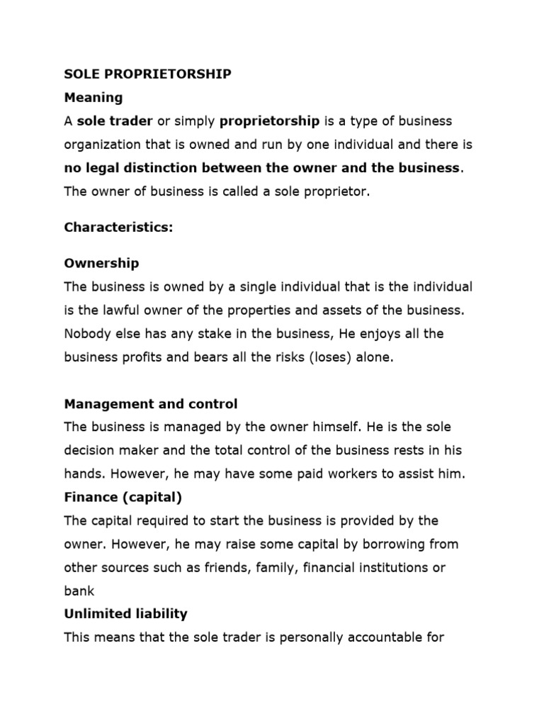 Forms of Business Ownership | PDF | Partnership | Sole Proprietorship