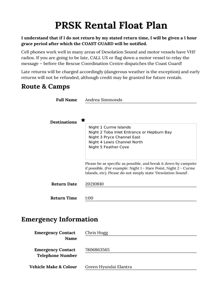 Rental Float Plan | PDF | Information And Communications Technology ...
