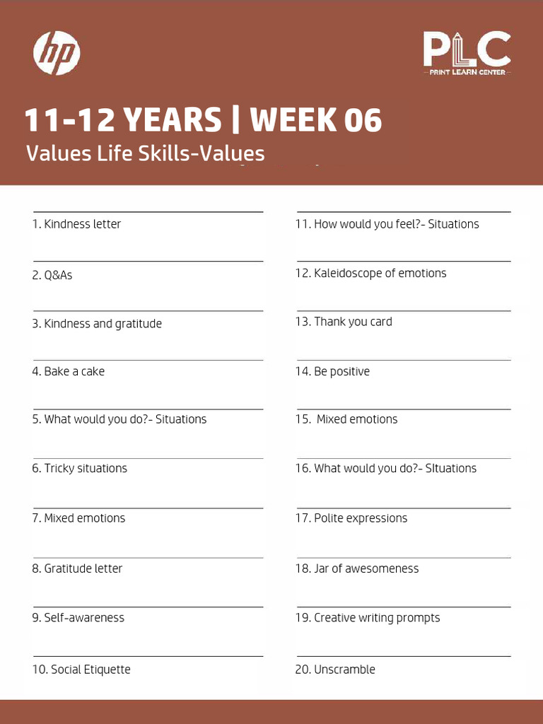 Class6 Values and Life Skills Empathy and Feelings Worksheet | PDF ...