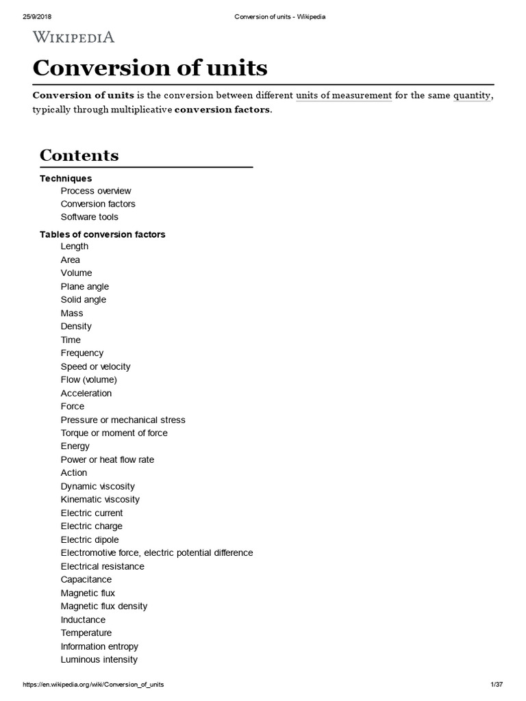 Conversion of Units | PDF | Physical Quantities | Units Of Measurement