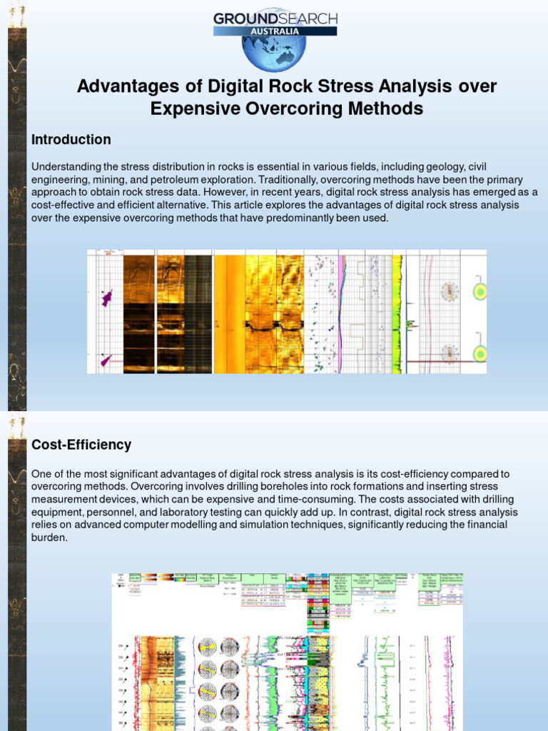 Advantages of Digital Rock Stress Analysis Over Expensive Overcoring Methods V1.2 | PDF ...