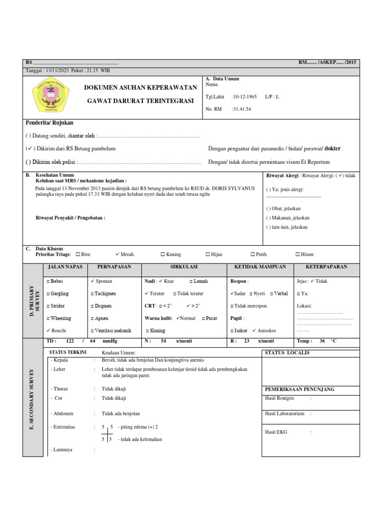 Lampiran Format Askep PPK IV TA.2023-2024 | PDF
