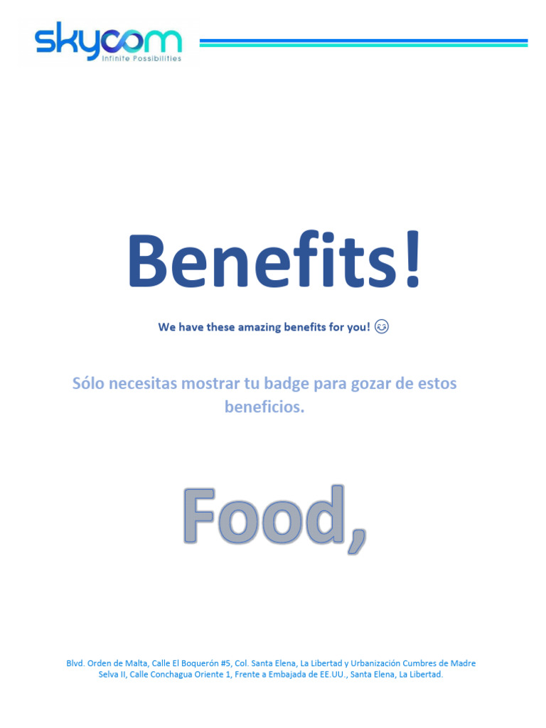 Benefits Skycom Updated 2023 | PDF | Economias | Business