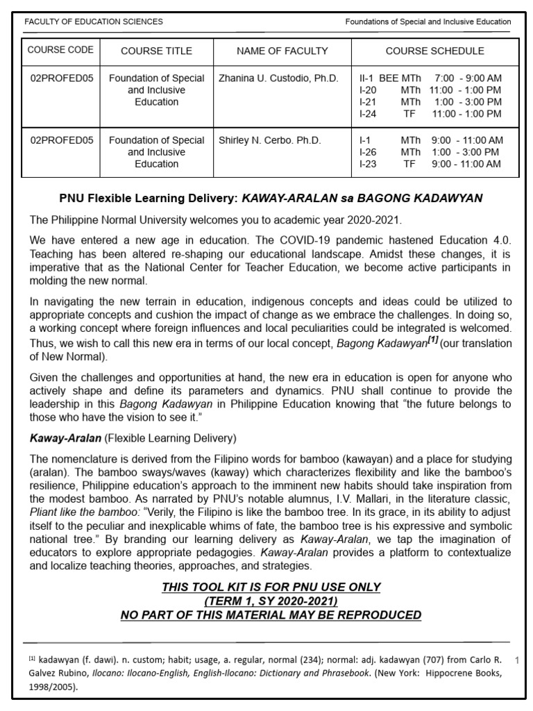 02PROFED05 Flexible Learning Toolkit Week 1-12 | PDF | Disability | Learning