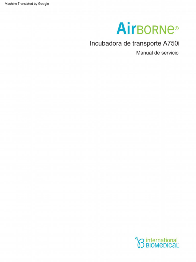 Airbone A750i Manual Servicio | PDF | Unidad de cuidado intensivo ...