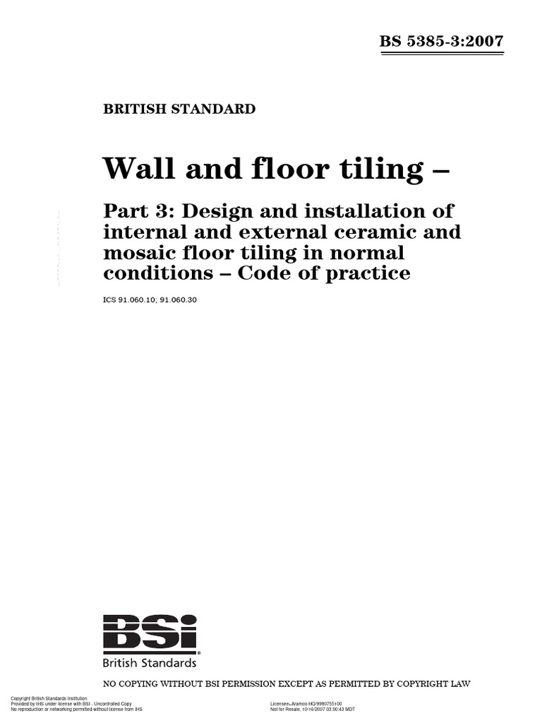 BS-Wall and Floor Tiling | PDF | Concrete | Tile