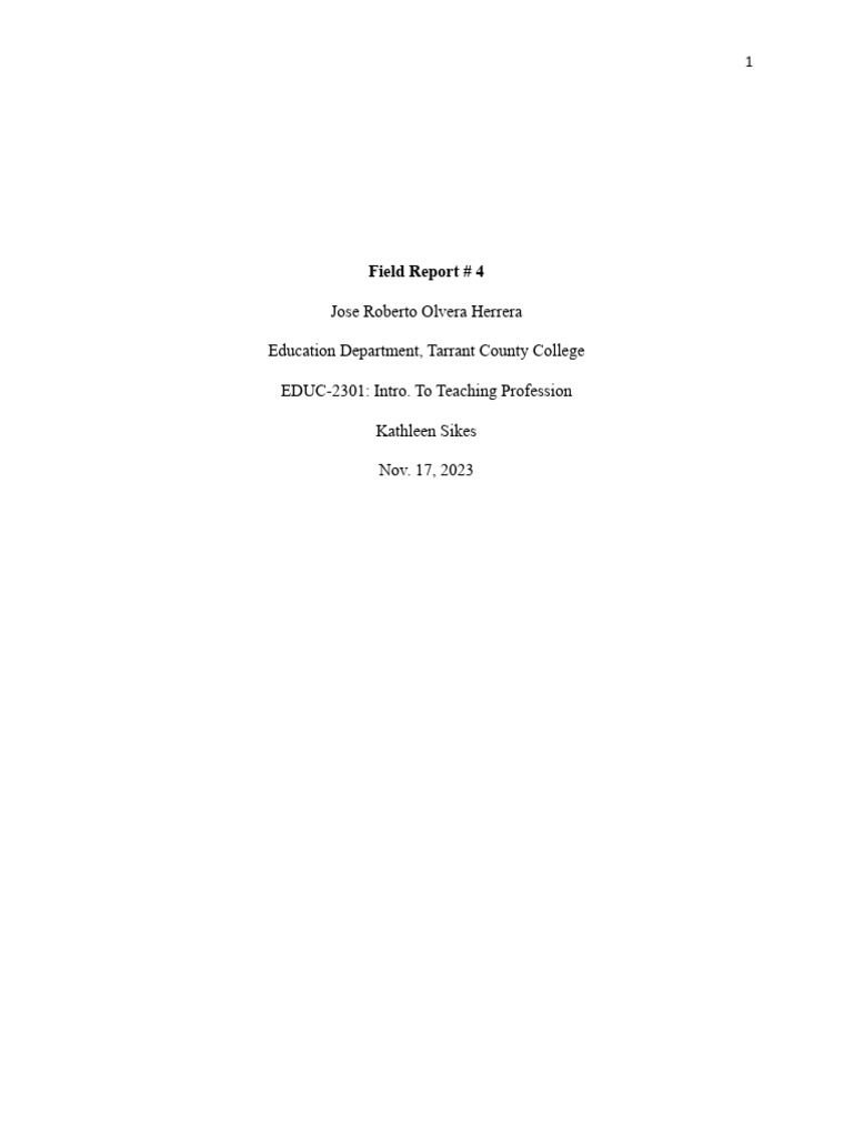 Field Report 4 Esp Ed | PDF | Multilingualism | English Language