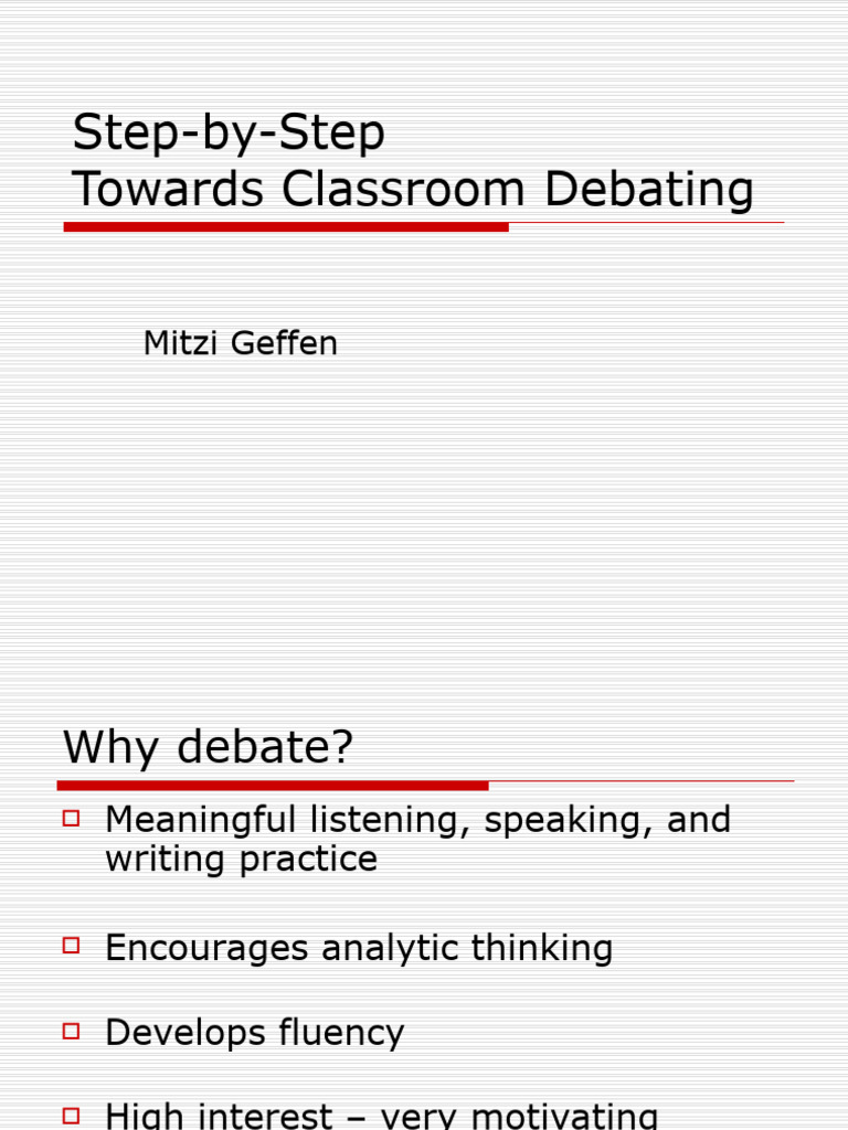 Classroom Debate Guide for Teachers | PDF | Cognition | Human Communication