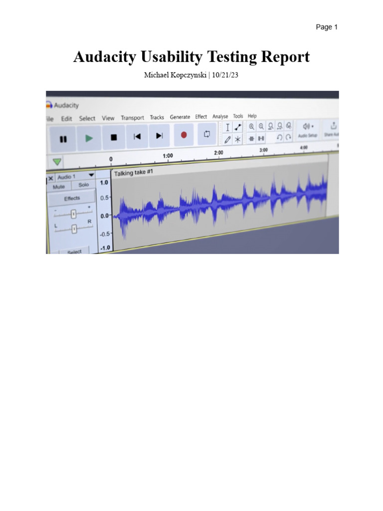 Annotated-Audacity 20usability 20testing 20report | PDF | Usability ...