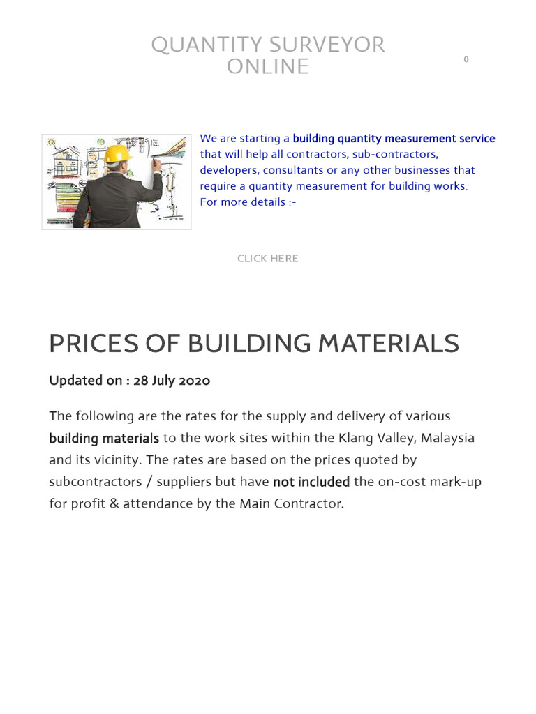 Materials Prices | PDF