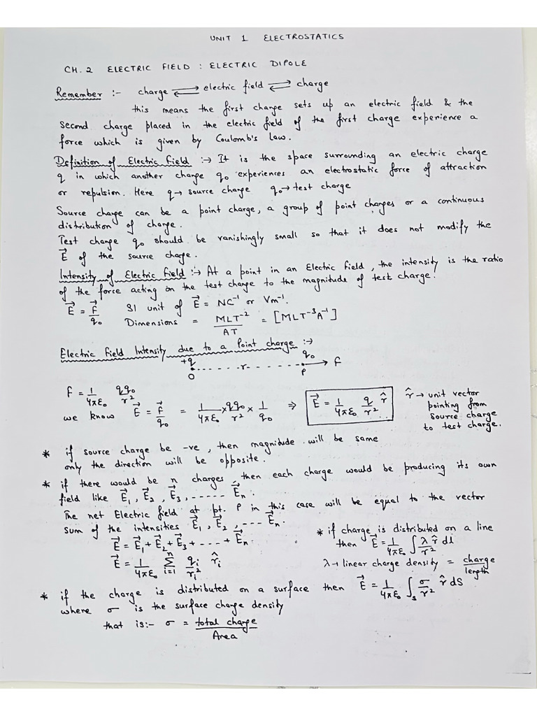 Electric Field | PDF