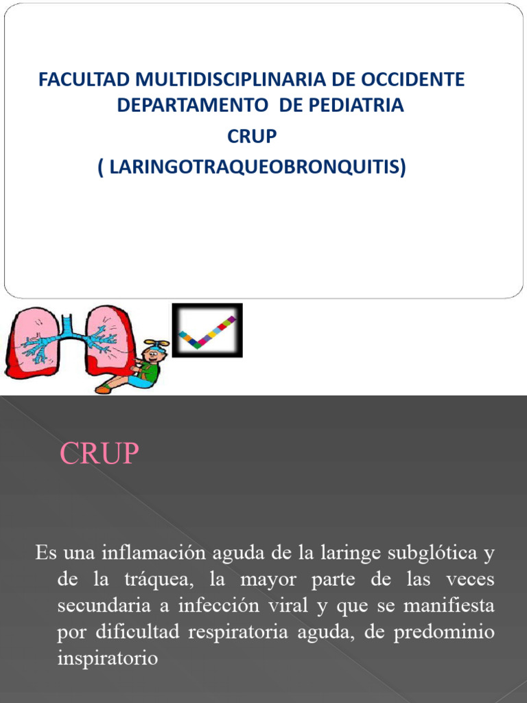 CRUP DR Rodriguez | PDF | Tos | Síntomas y signos