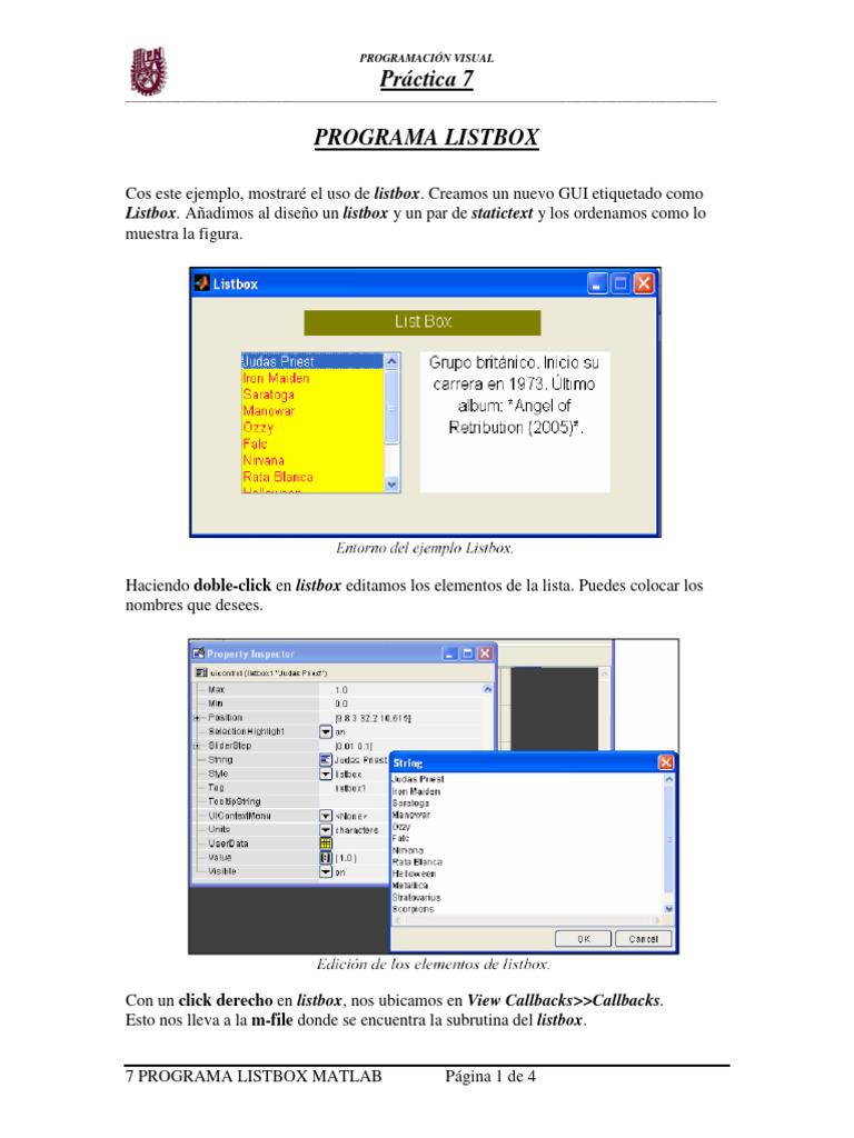 7 Programa Listbox Matlab | PDF | Desarrollo de software | Ciencias de ...