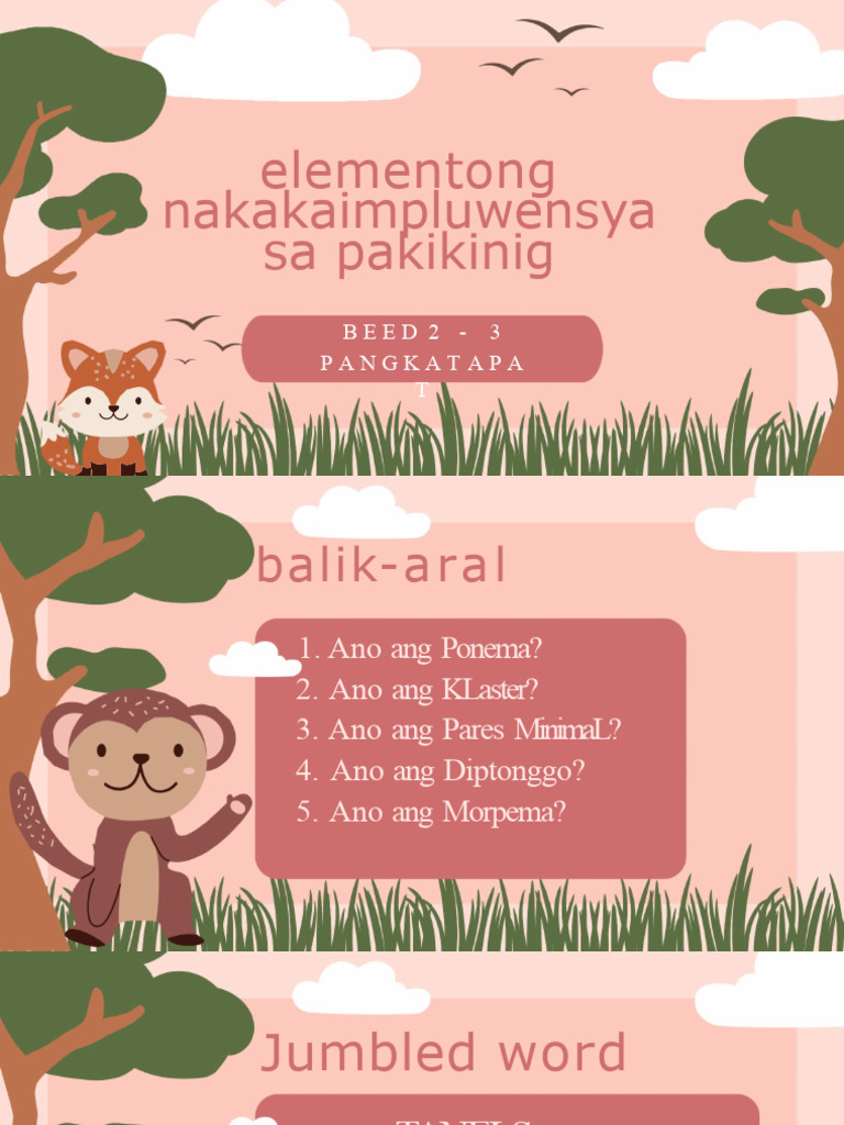 Elementong Nakakaimpluwensya Sa Pakikinig | PDF