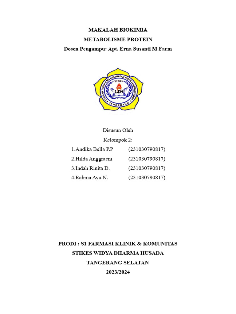 Biokimia Metabolisme Protein 2 | PDF | Kesehatan Holistik | Sains & Matematika
