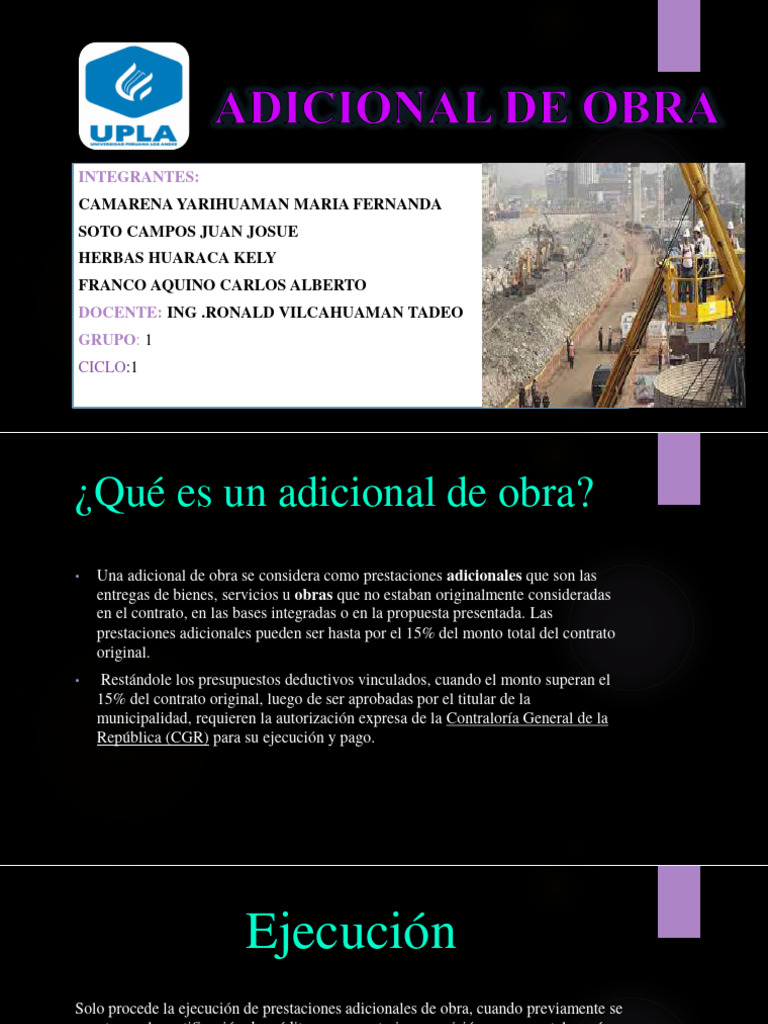 Adicional de Obra | PDF | Presupuesto | Gobierno