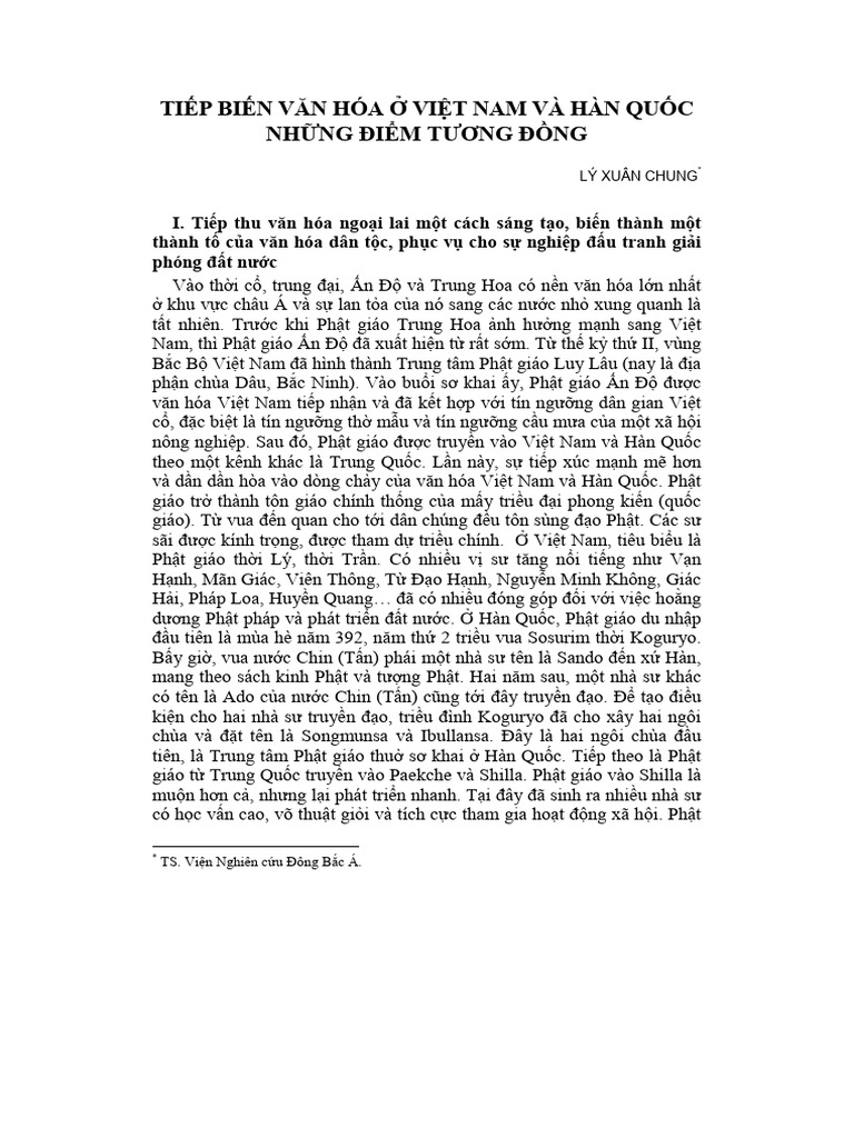 Tiepbienvanhoa Viet Nam Han Quoc | PDF