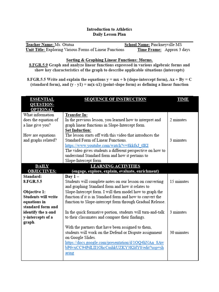 Day 1 Lesson | PDF | Mathematical Concepts | Mathematical Analysis