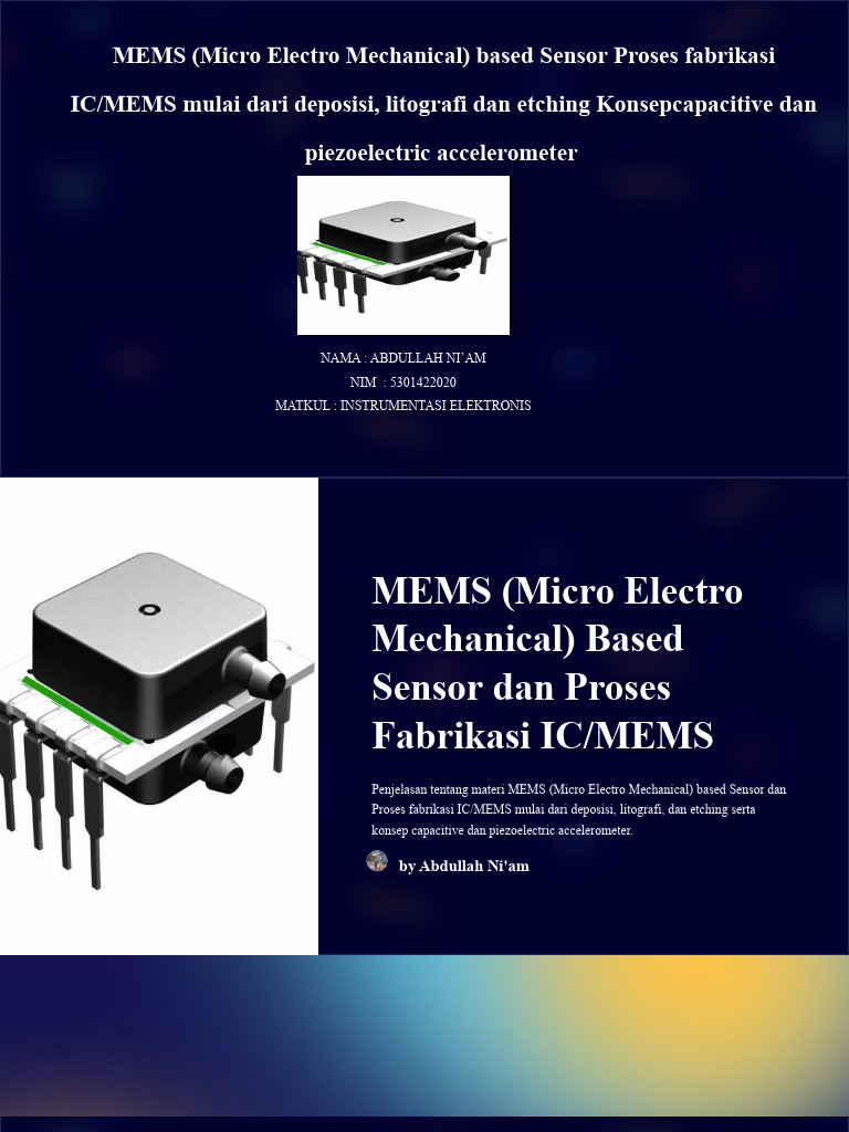 Abdullah Ni'Am MEMS Micro Electro Mechanical Based Sensor Dan Proses Fabrikasi ICMEMS | PDF ...