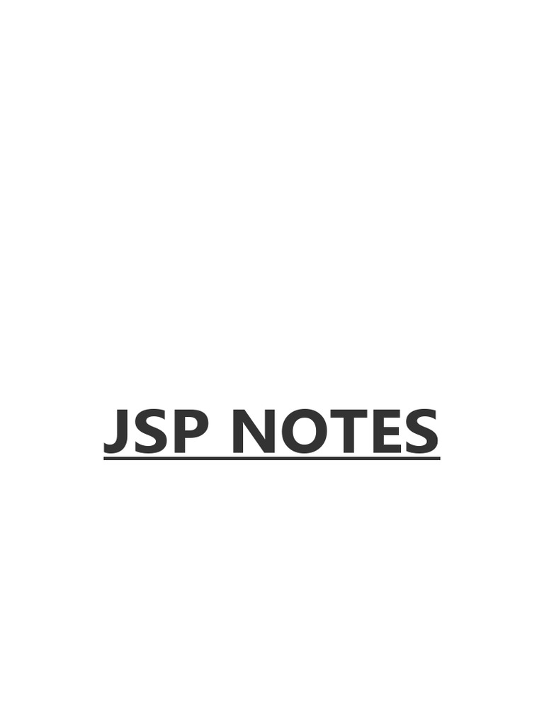 JSP Notes | PDF | Class (Computer Programming) | Method (Computer ... JSP Notes | PDF | Class (Computer Programming) | Method (Computer ...