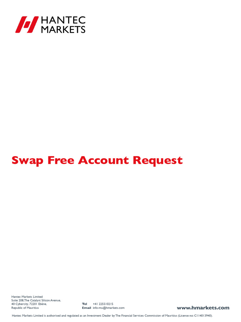 Swap Free Account Request Form (V-1W) 2nd March 23 | Download Free PDF ...