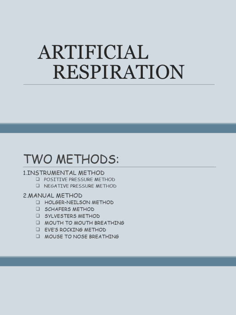 Artificial Respiration | PDF | Self-Improvement | Wellness